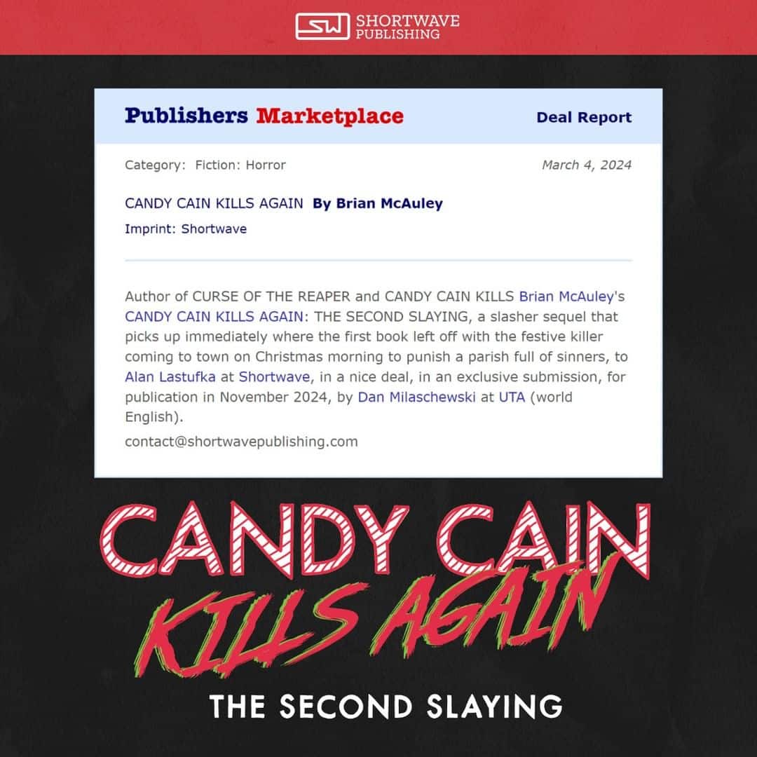New Deal Announcement - CANDY CAIN KILLS AGAIN - Shortwave Publishing