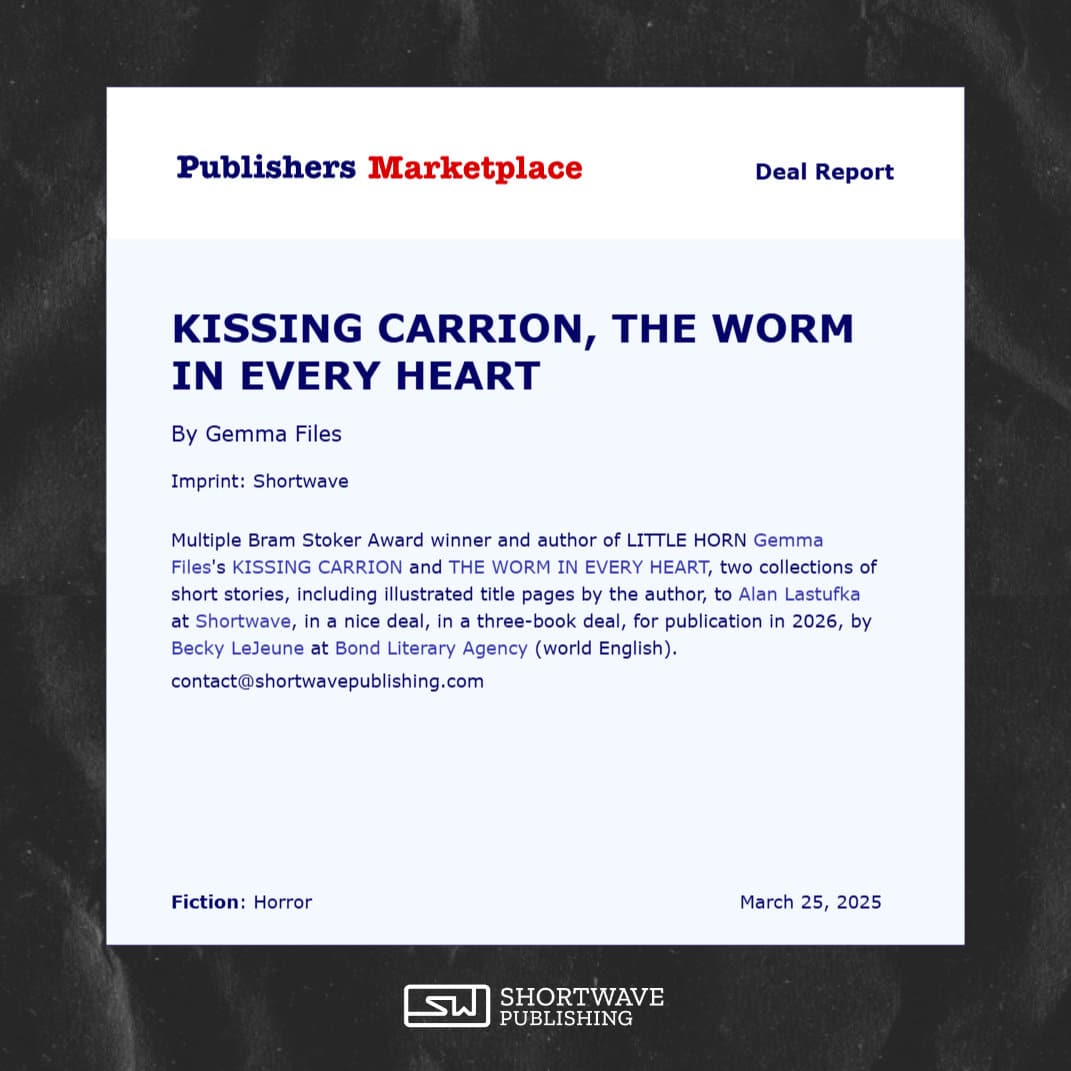 New Deal Announcement - KISSING CARRION and THE WORM IN EVERY HEART ...