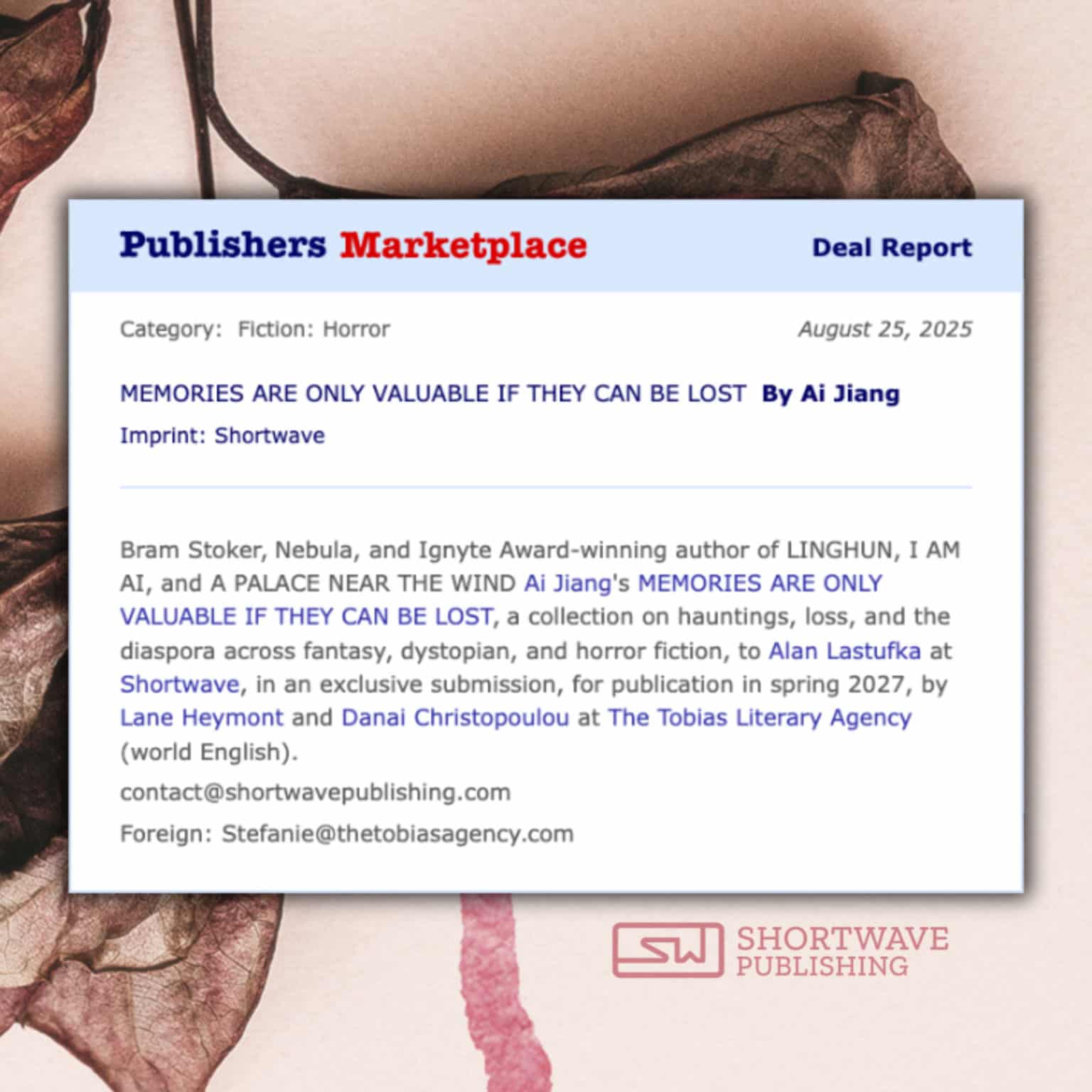 Ai Jiang - Shortwave Publishing