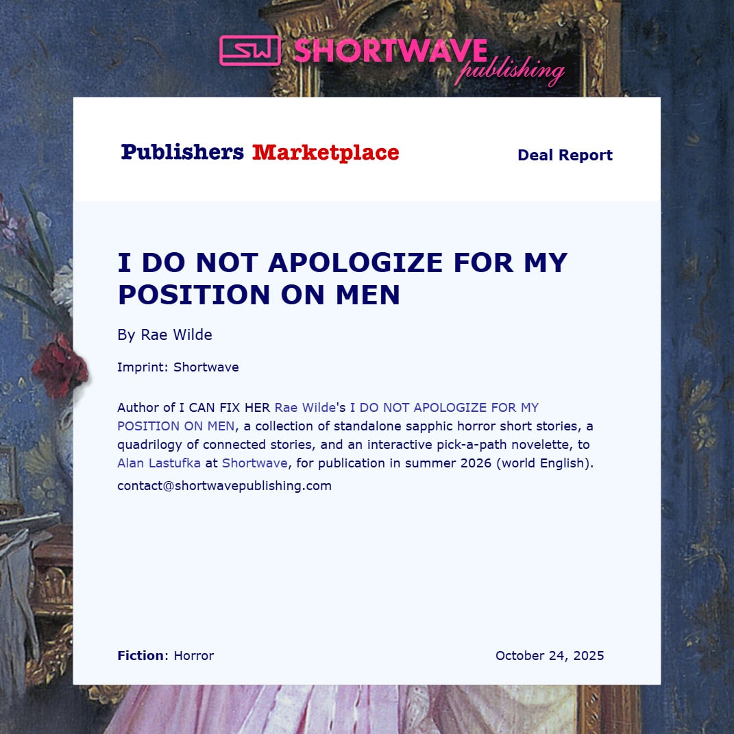 New Deal Announcement - I DO NOT APOLOGIZE FOR MY POSITION ON MEN ...